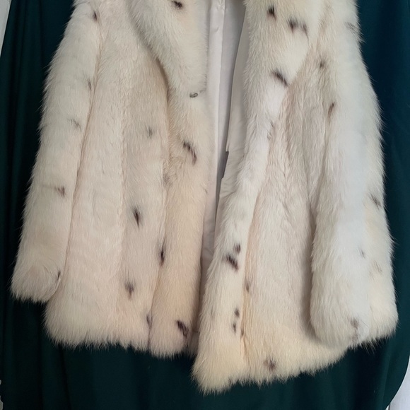 Saga Furs | Jackets & Coats | Saga Furs White And Black Spotted Fur ...